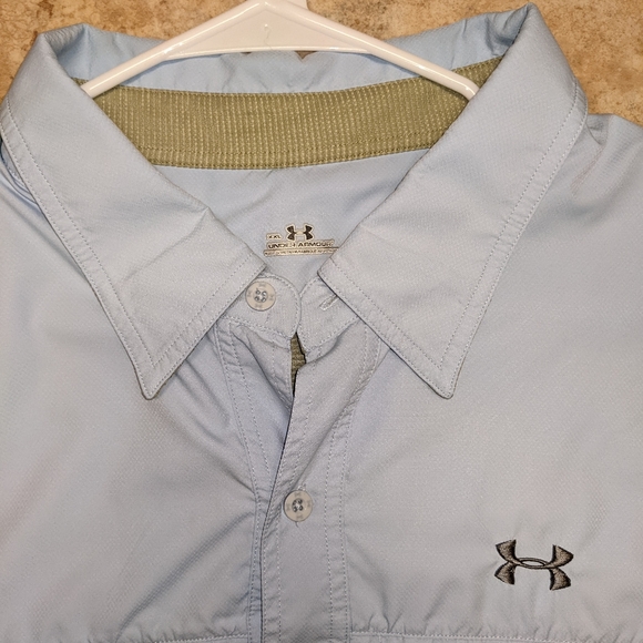 Under Armour | Shirts | Light Blue Under Armour Fishing Shirt | Poshmark